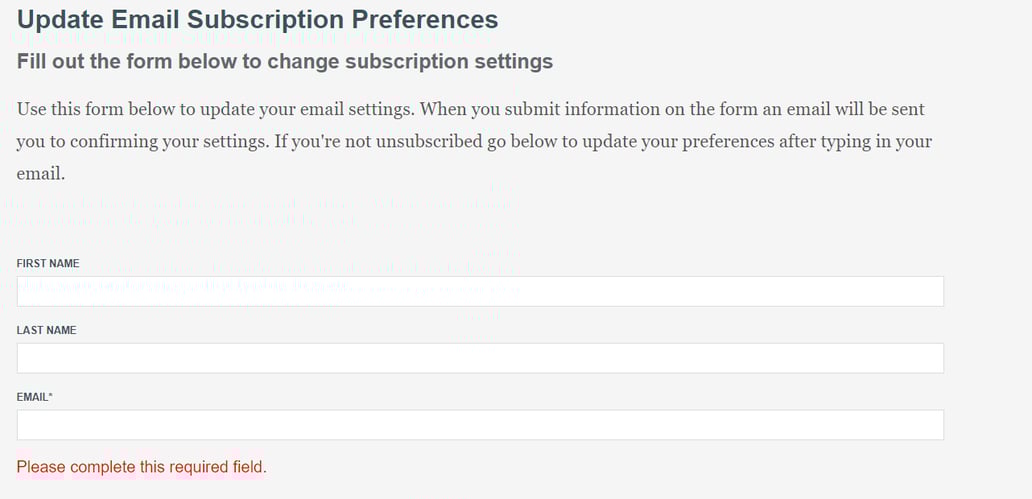 How to Resubscribe to Email or Change Subscription Settings