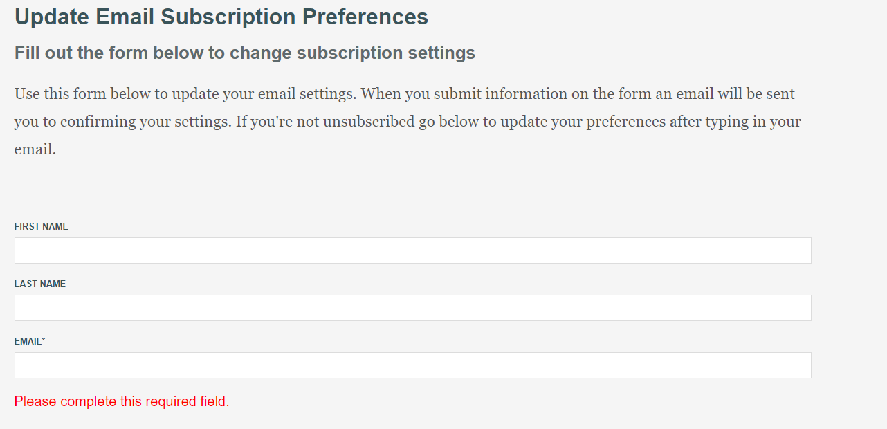 How to Resubscribe to Email or Change Subscription Settings