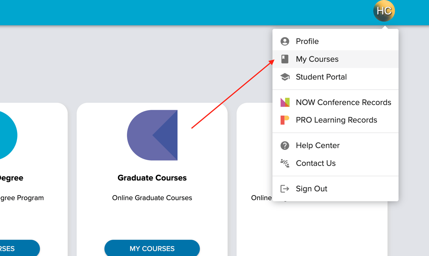 Accessing Courses From Your AOEU Account
