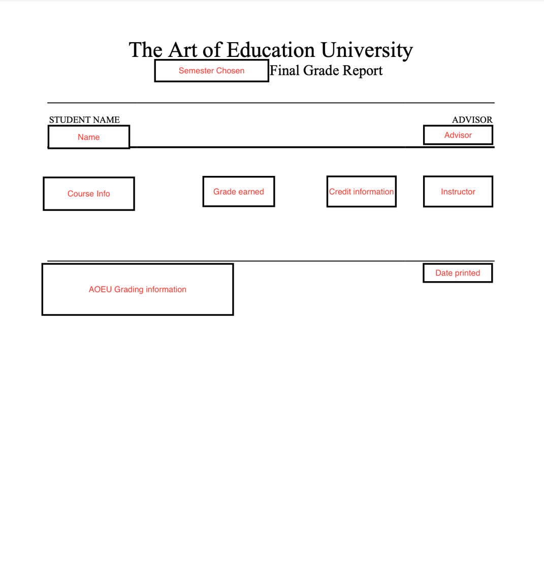 How to View Your Course Final Grade Report